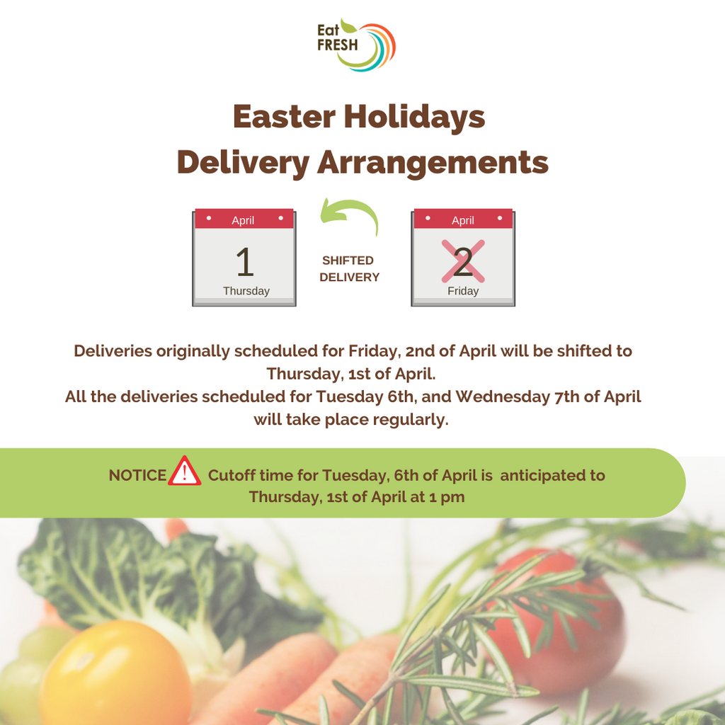 Easter Holidays Delivery Arrangements – Eat FRESH HK